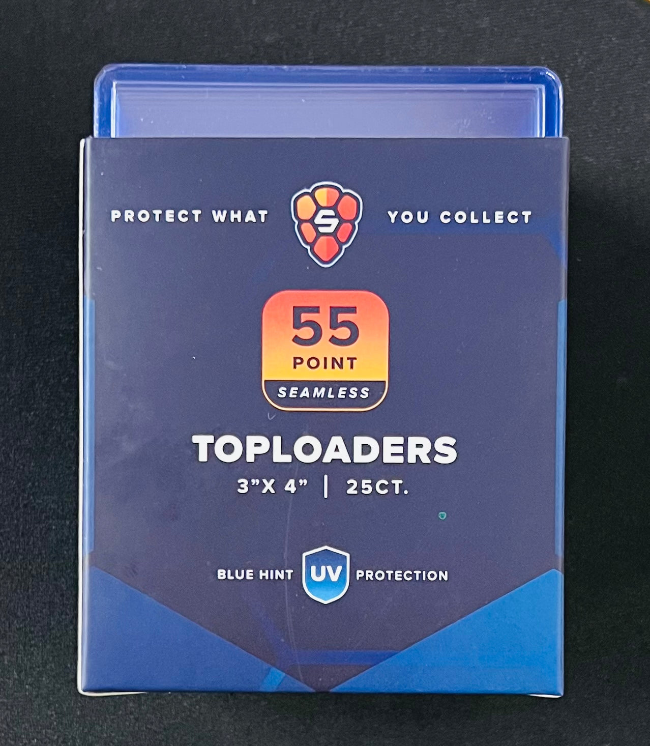 Premium Toploader 55PT - UV Blue Hint | 3"x4" | Single Frame – Cardshellz