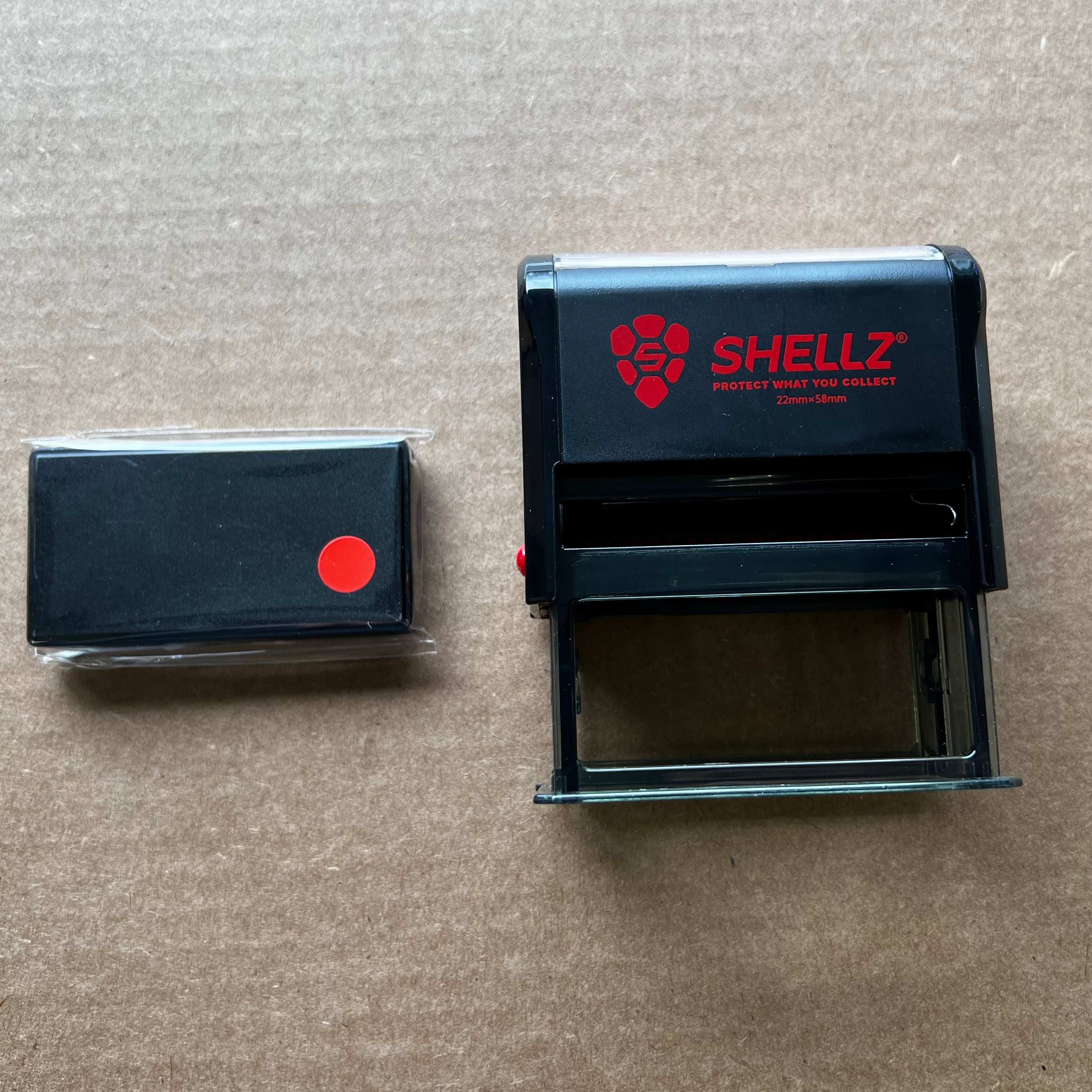3" Non-Machinable Stamp Red Ink – Cardshellz
